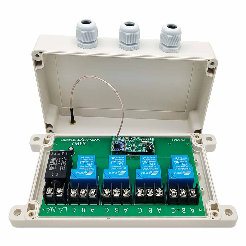 4 Channel Long Range RF Receiver 5km Wireless Switch with Relay Output – Remote Control Switches ...