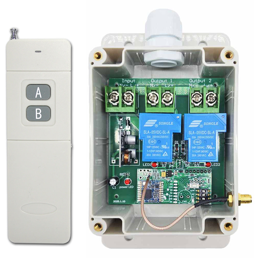 2 CH Long Distance 5km Wireless Remote Control Receiver Kit – Remote Control Switches Online Store