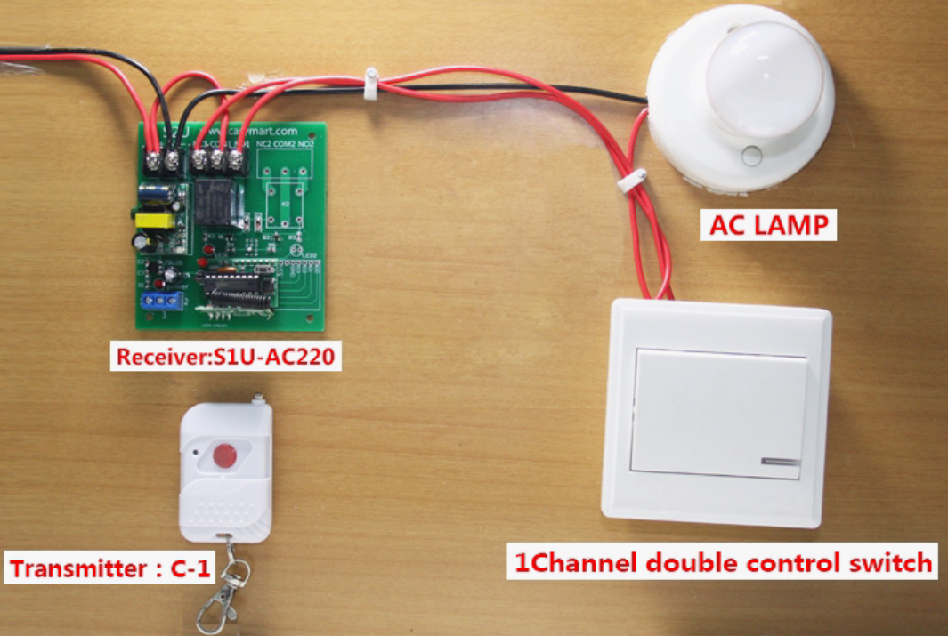Manual wired control and long range wireless remote control lights ...