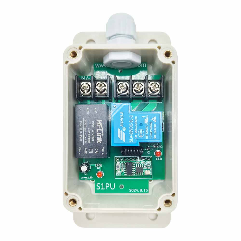 DC AC Wireless RF Switch Radio Receiver with 1 CH Relay Output – Remote ...
