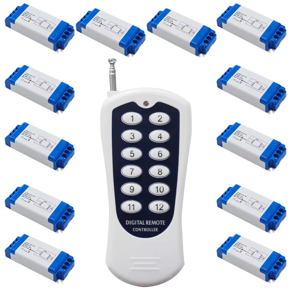 Remote Control Switch Kit with Wireless Receiver and RF Transmitter ...