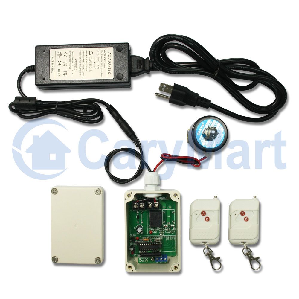 Water gas electric solenoid valve and Wireless remote control receiver ...