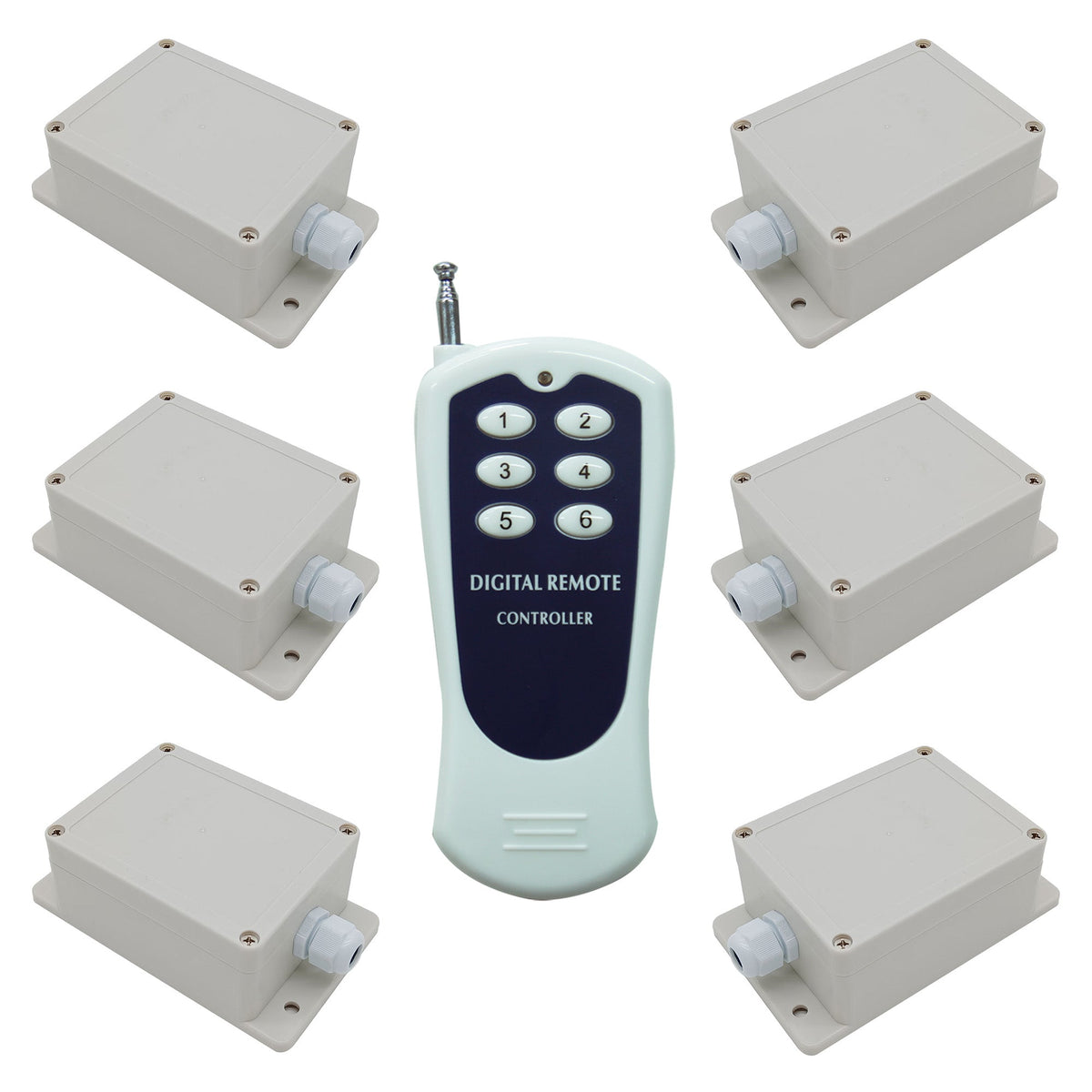 AC Wireless RF Remote Control Switch Kits with 6 Way Relay Output ...