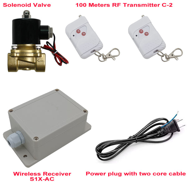 433MHz AC Wireless Remote Control Switch with Electric Solenoid Valve ...
