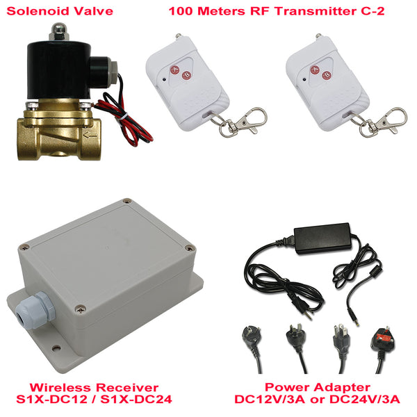 Water gas electric solenoid valve and Wireless remote control receiver ...