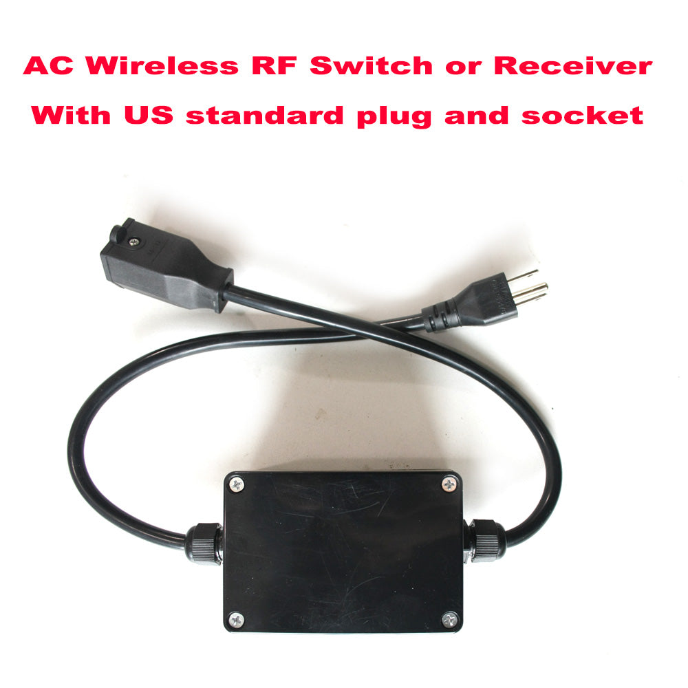 Six transmitters control a wireless switch with US plug and socket ...