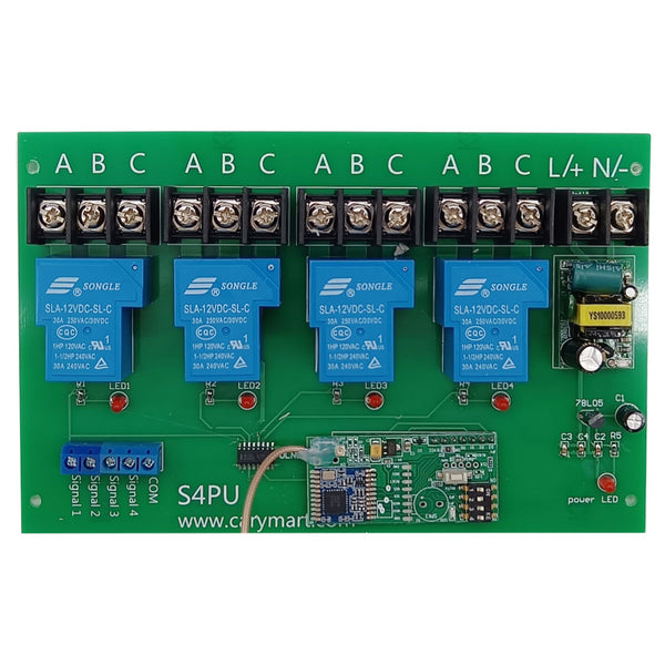 Long Range 5km 110V 220V Wireless Switch Receiver 4 Way Relay Output – Remote Control Switches ...