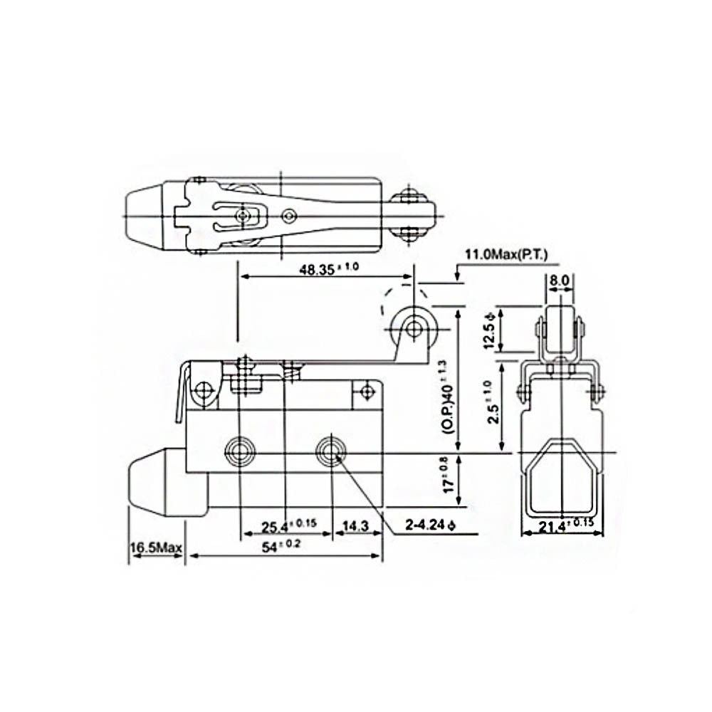 Waterproof Roller Lever Limit Switch for 12V 24V Linear Actuator ...