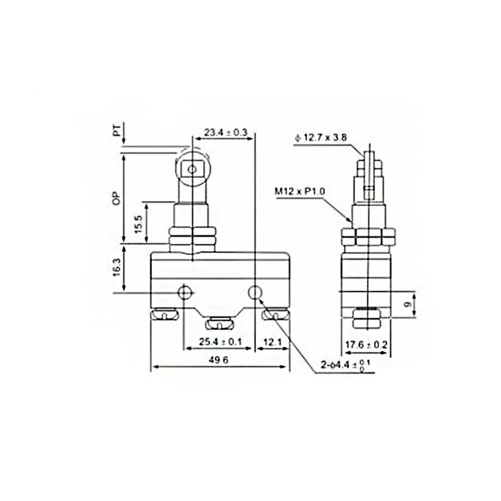 Micro Roller Plunger Limit Switch for Electric Linear Actuator 12V 24V ...
